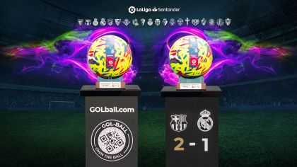 The El Clásico goal scoring balls in the hands of fans for the first ...